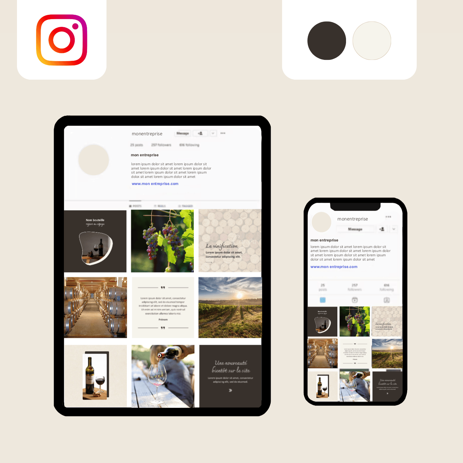 Pack Instagram - Vin - Caelia Communication